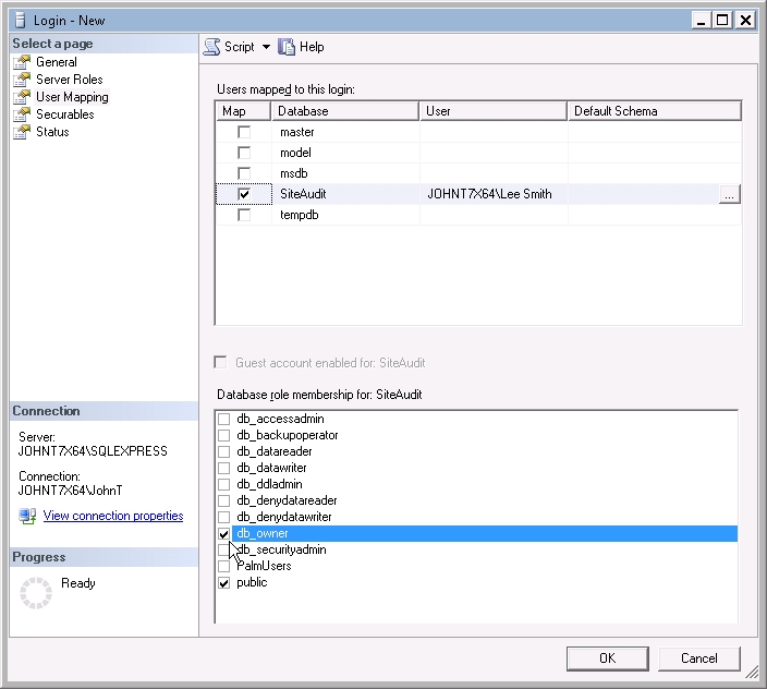 Providing SiteAudit Database Access | Netaphor SiteAudit(TM) Knowledgebase