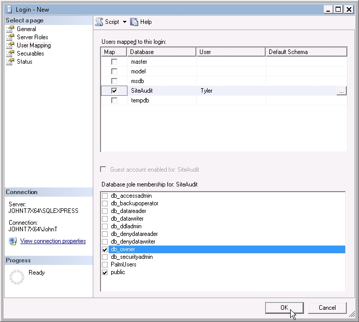 Providing SiteAudit Database Access | Netaphor SiteAudit(TM) Knowledgebase