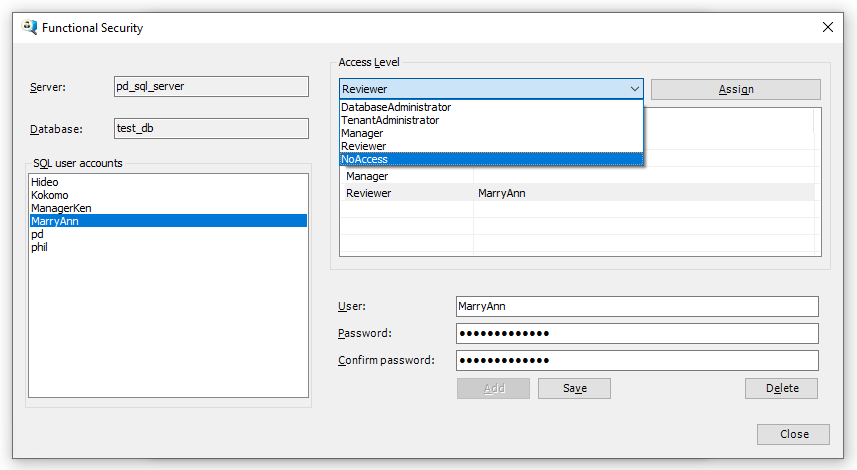 Assigning Roles for SQL Authenticated Users | Netaphor SiteAudit(TM ...